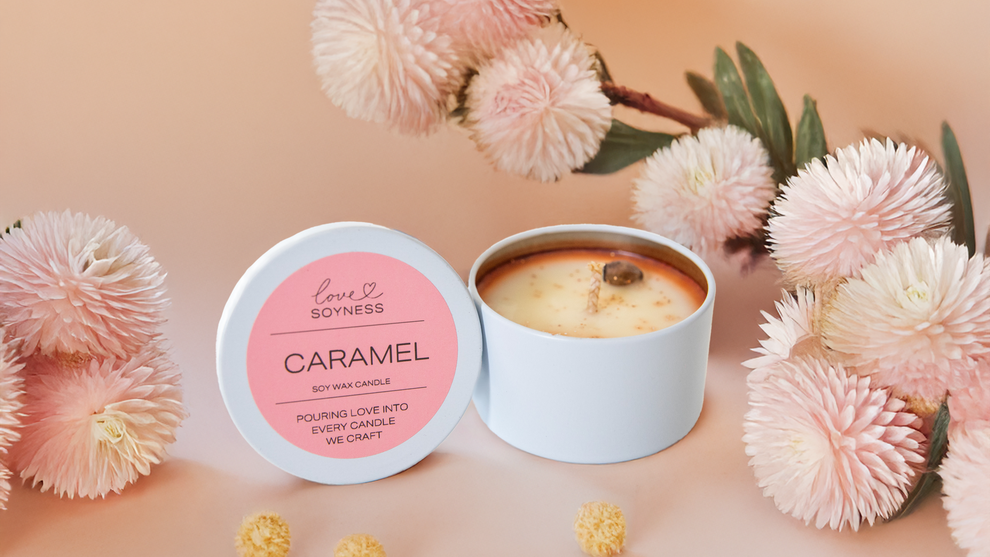Caramel Tin Candle – Love Soyness
